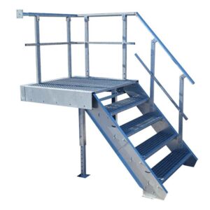 Stahltreppe mit Podest in verschiedenen Varianten | SRM Design